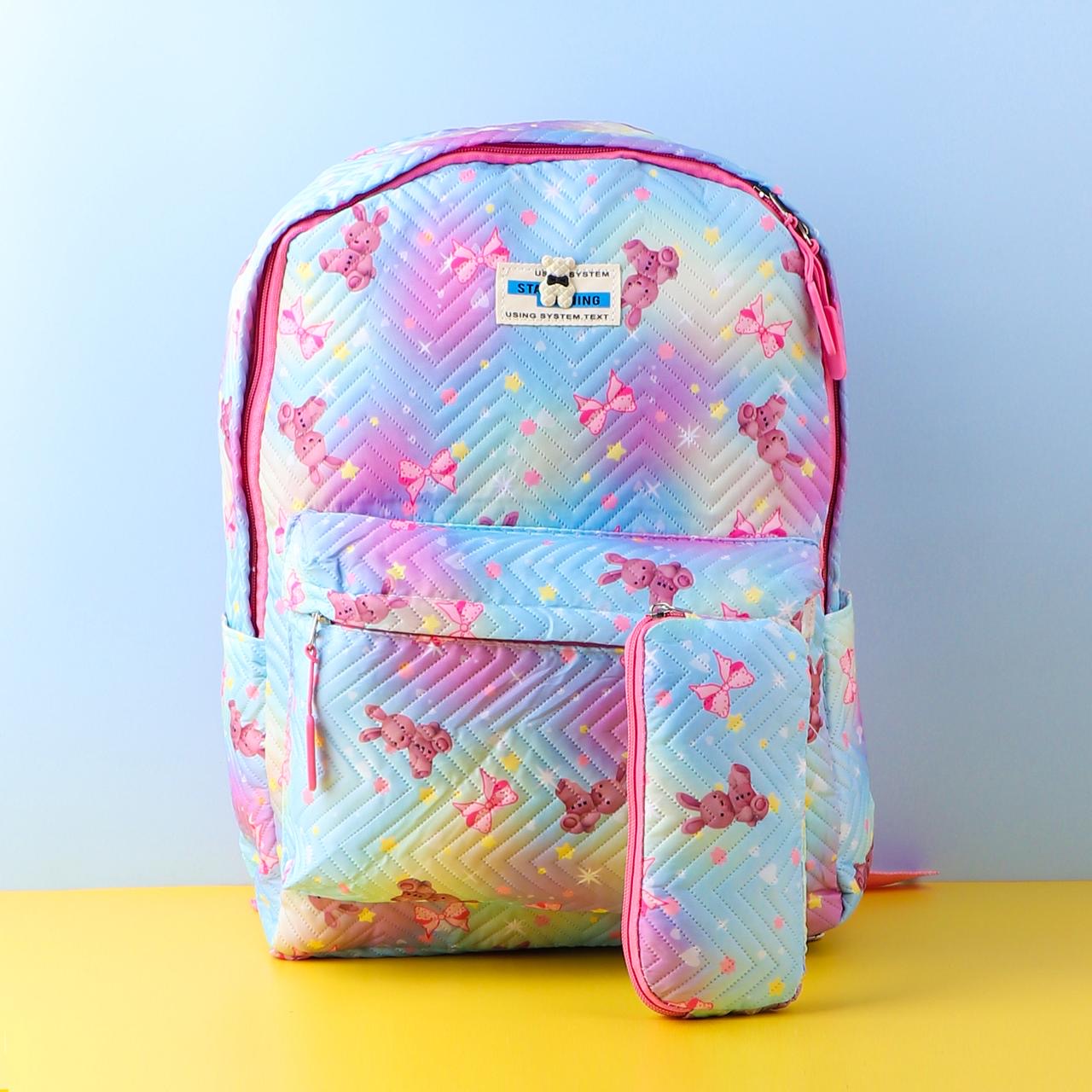 Cotton Candy Bunny Backpack – pinkpops.pk