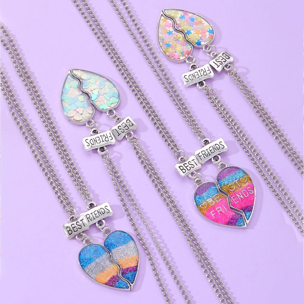 Layered Heart BFF Necklace - Pair – pinkpops.pk