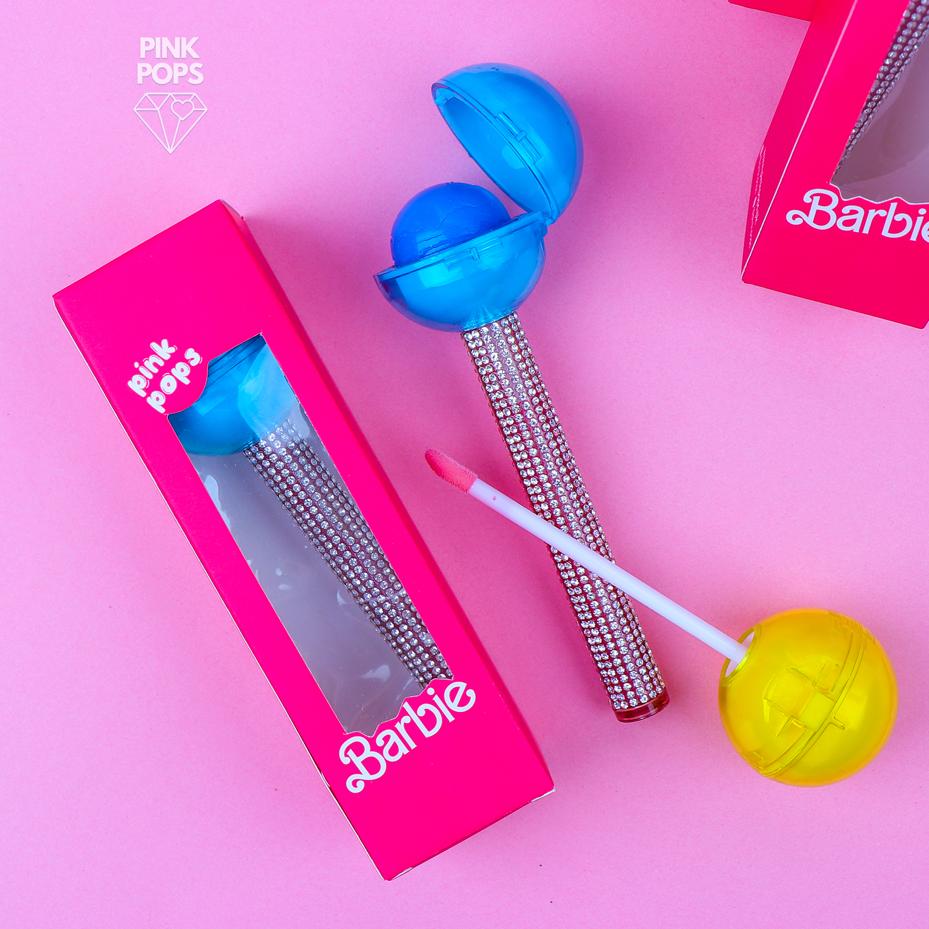 Barbie 2 in 1 Lollipop Lip Gloss & Lip Balm – pinkpops.pk