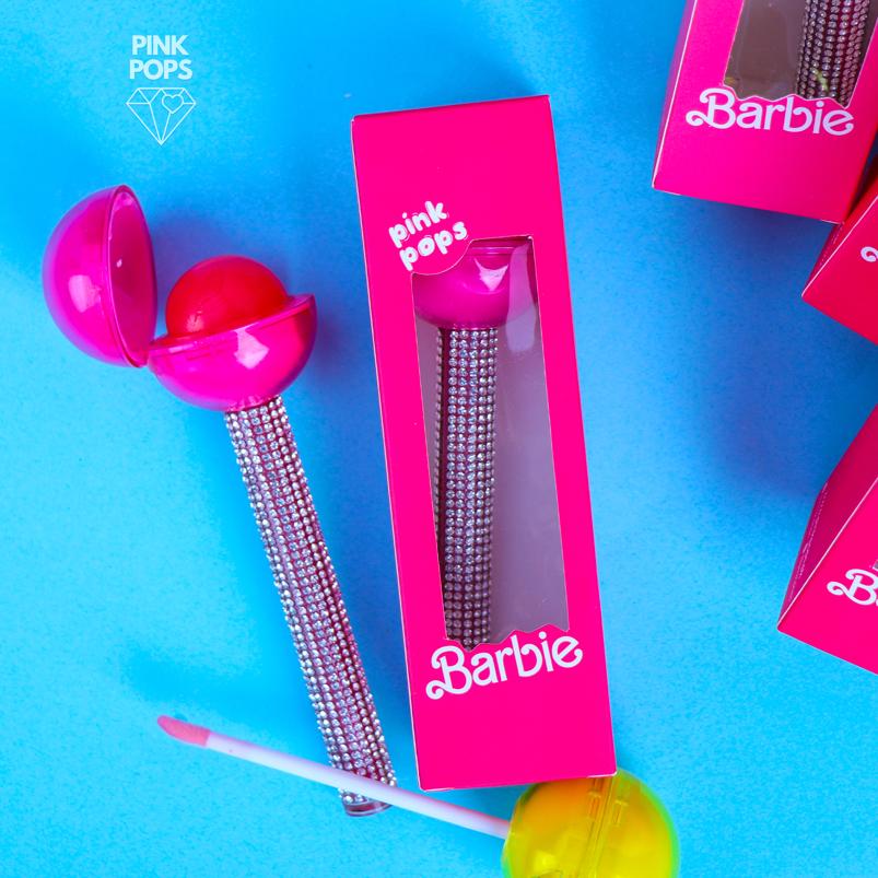 Barbie 2 in 1 Lollipop Lip Gloss & Lip Balm – pinkpops.pk