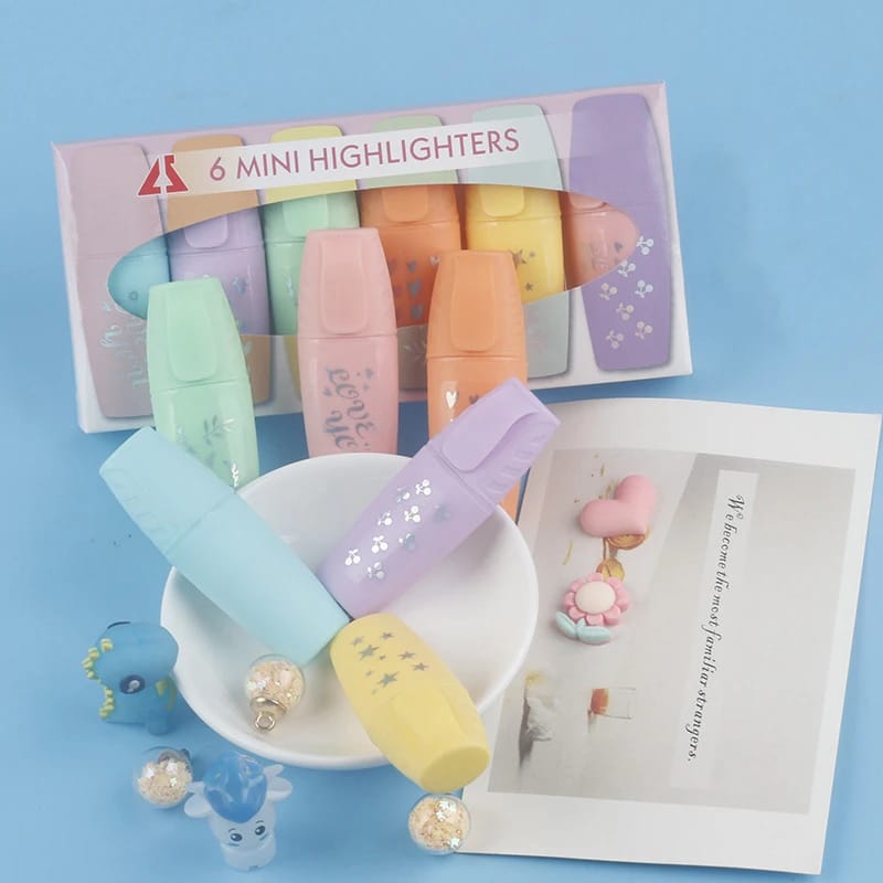 Endearing 6 Mini Highlighters – pinkpops.pk