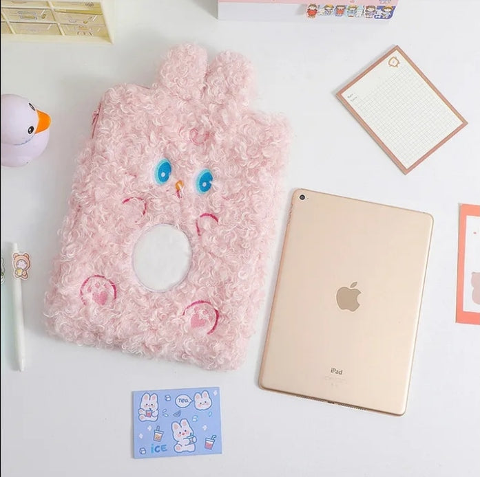 Cute Rabbit Plush Tablet Pouch – pinkpops.pk
