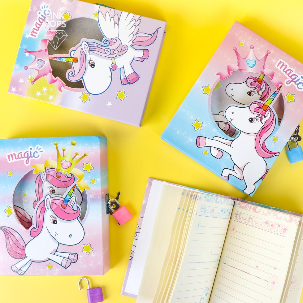 Magical Unicorn Lock Notebook – pinkpops.pk