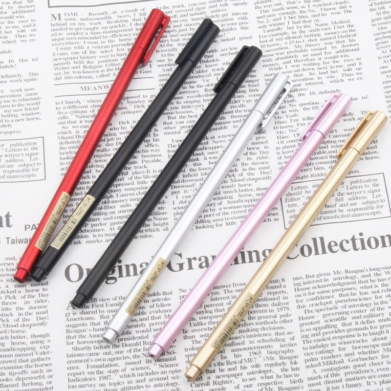Enchanting Metal Texture Neutral Pen – pinkpops.pk