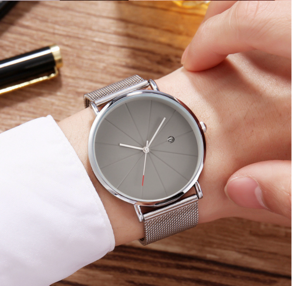 Plain Elegant Black Dial Watch With Date – pinkpops.pk