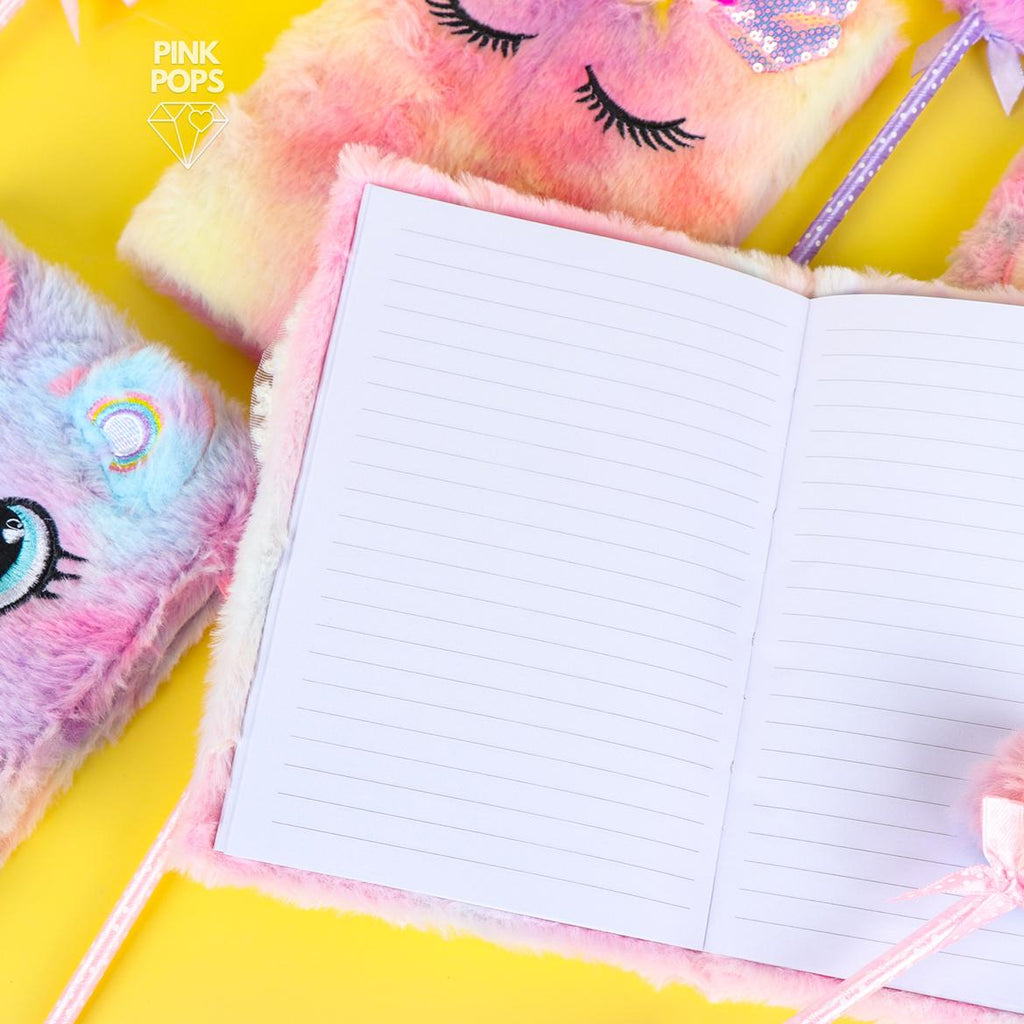 Sleeping Unicorn Plush Notebook – pinkpops.pk