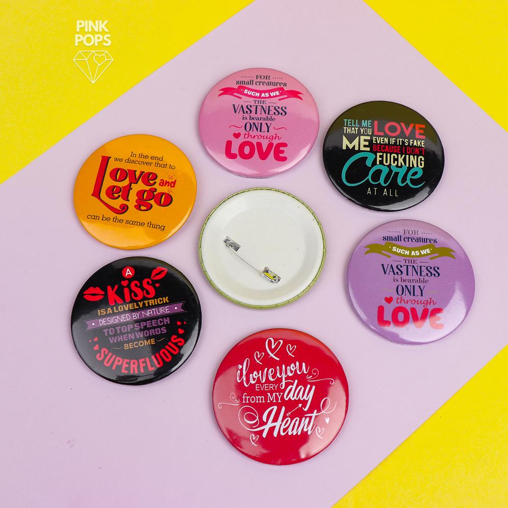 Love Quotes Acrylic Pins – pinkpops.pk