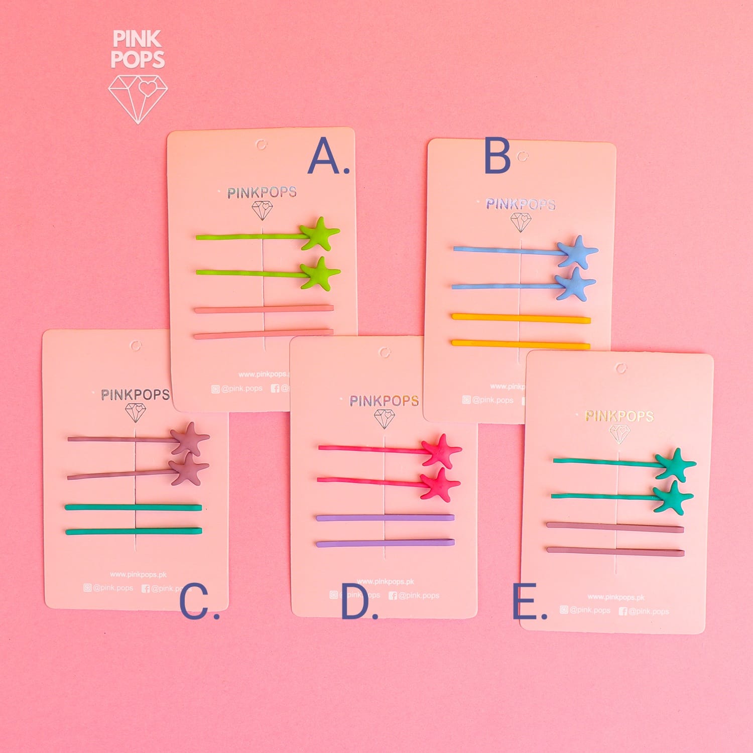 Set of 4 Star Bobby Pins – pinkpops.pk