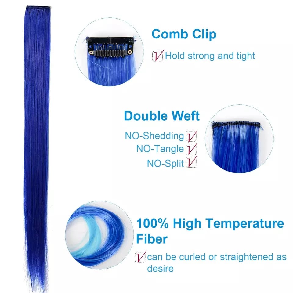 Royal Blue Hair Extensions – pinkpops.pk