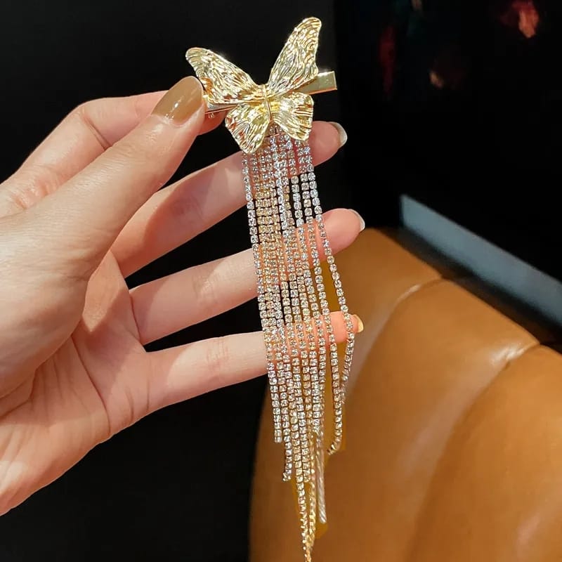 Butterfly Chain Hair Clip – pinkpops.pk