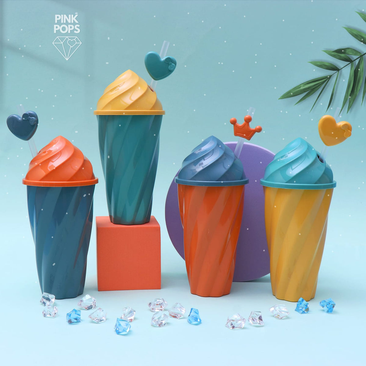 Pastel Spiral Colourful Sippers – pinkpops.pk