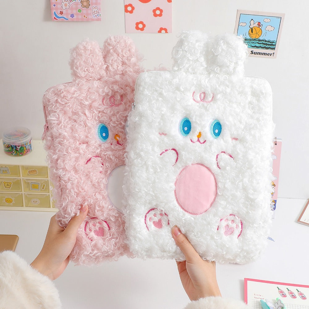 Cute Rabbit Plush Tablet Pouch – pinkpops.pk